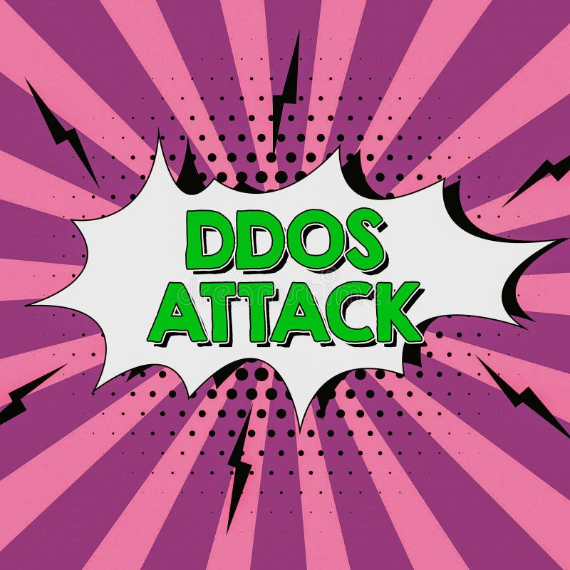 Text Sign Showing Ddos Attack. Concept Meaning Disturbed Access To the ...