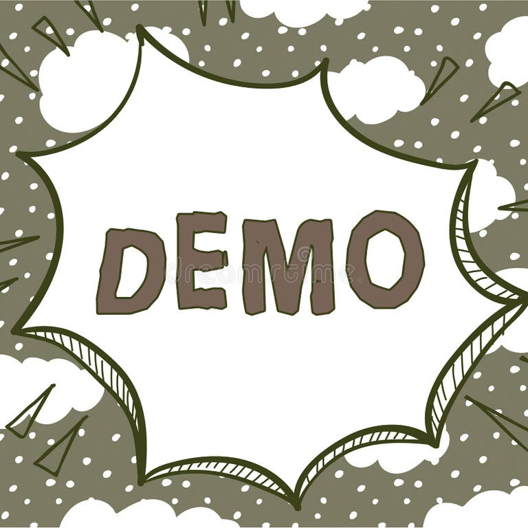 Text Sign Showing Demo. Internet Concept Exemplification Display ...