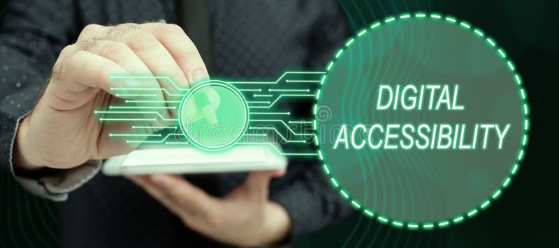 Text Caption Presenting Digital Accessibility. Business Showcase ...