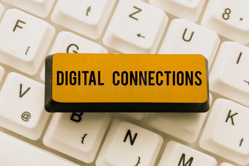 Text Sign Showing Digital Connections. Word for Virtual Network Linking ...