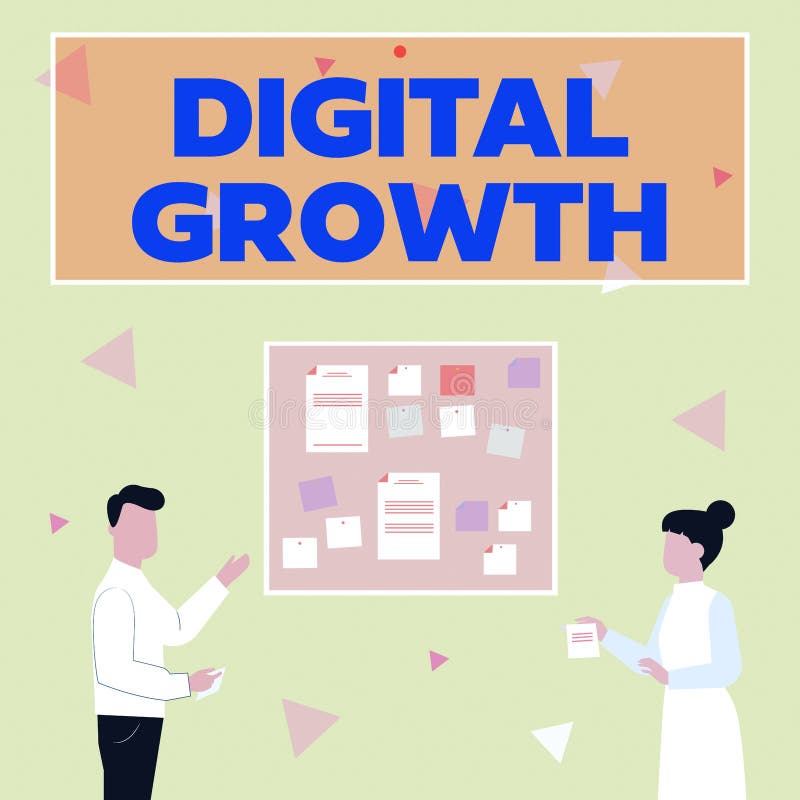 Text Sign Showing Digital Growth. Business Idea Early Stages of ...