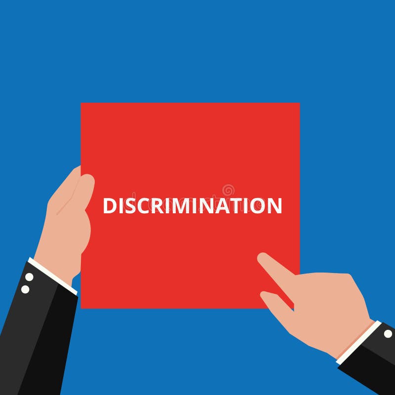 Text Sign Showing Discrimination Stock Illustration - Illustration of ...