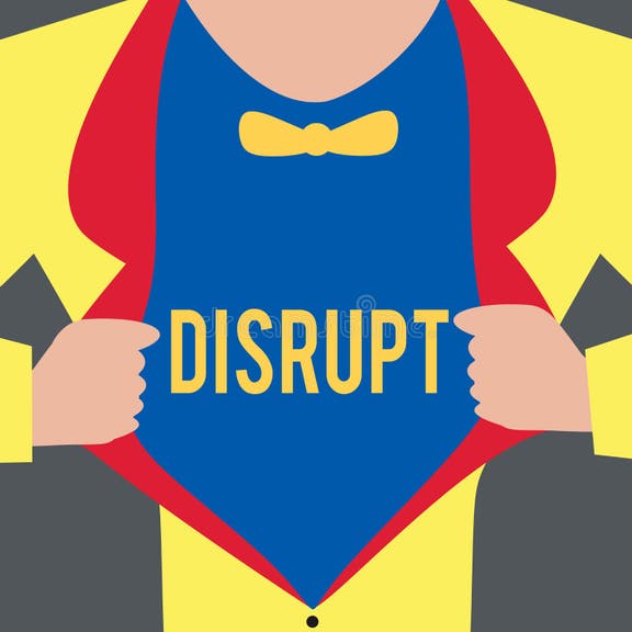 Text Sign Showing Disrupt. Conceptual Photo Interrupt Causing Disturbance Problem Make Something ...