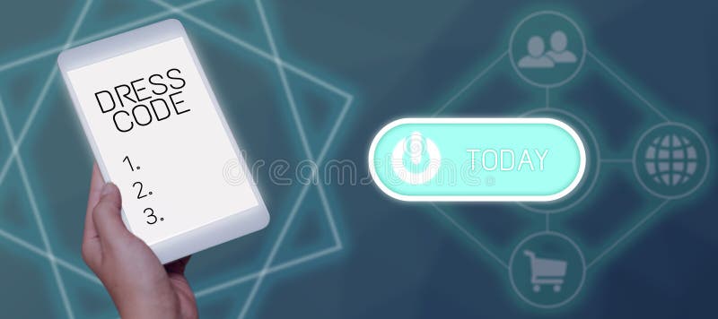 Text Sign Showing Dress Code. Business Overview an Accepted Way of ...
