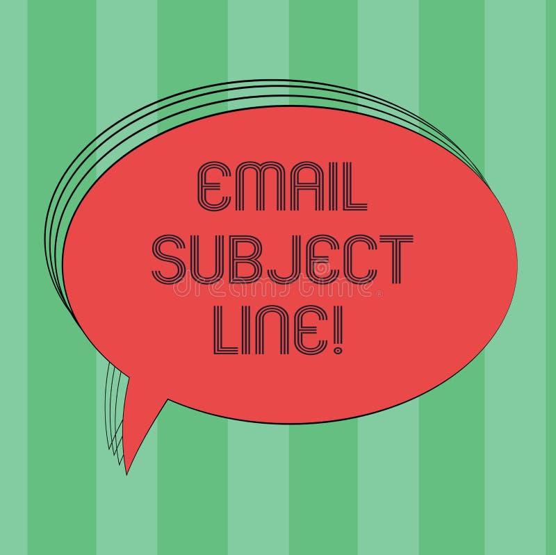 Text Sign Showing Email Subject Line. Conceptual Photo Introduction ...