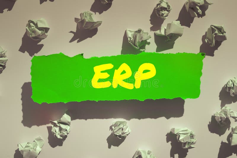 Text Sign Showing Erp. Concept Meaning Enterprise Resource Planning ...
