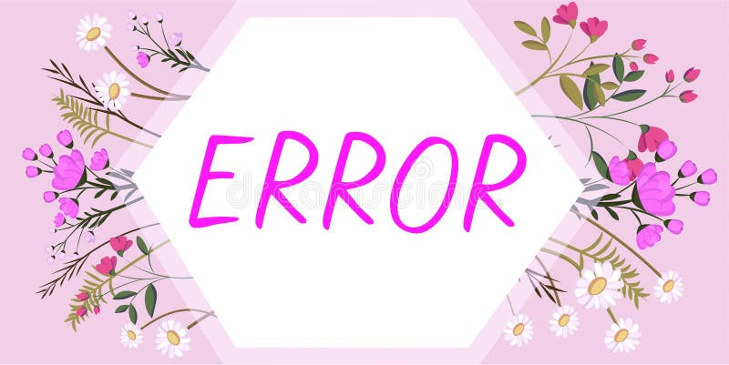 Text Sign Showing Error. Business Idea Failure or in Deviation from the ...