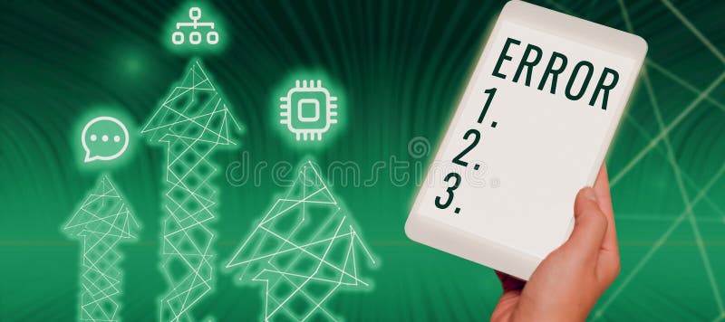 Writing Displaying Text Error. Concept Meaning Failure or in Deviation ...