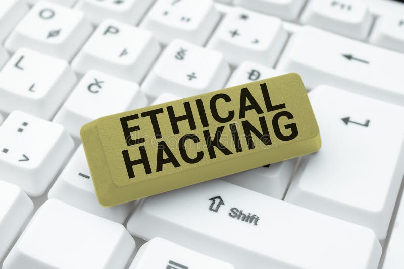 Text Sign Showing Ethical Hacking Word Written On Act Of Locating