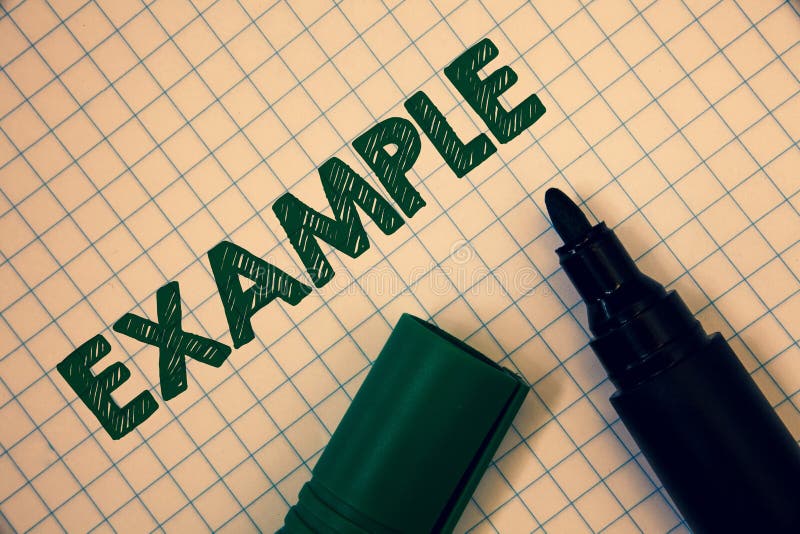 Text Sign Showing Example. Conceptual Photo Illustration Sample Model ...