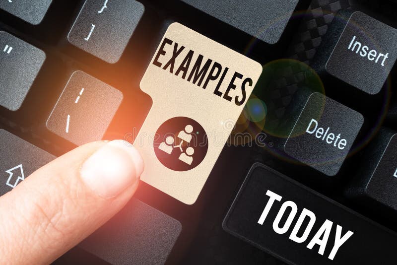 Text Sign Showing Examples. Word for Photo Sample Model To Follow Guide ...