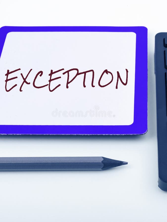 Text Caption Presenting Exception. Business Idea Person or Thing that ...