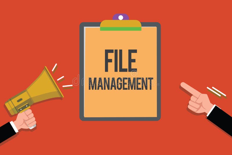 Text Sign Showing File Management. Conceptual Photo Computer Program ...