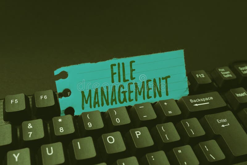 Text Sign Showing File Management. Internet Concept Computer Program ...