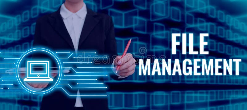 Text Sign Showing File Managementcomputer Program That Provides User Interface To Manage Data