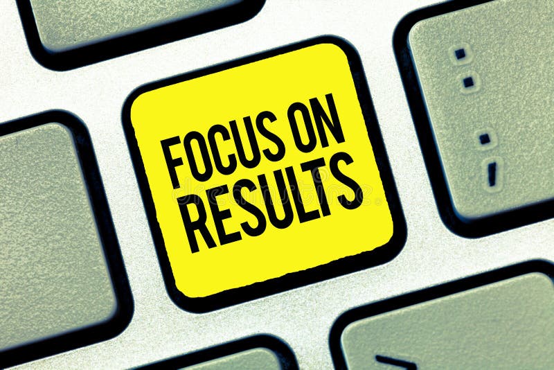 Text Sign Showing Focus on Results. Conceptual Photo Concentrating on ... Text Sign Showing Focus on Results. Conceptual Photo Concentrating on ...