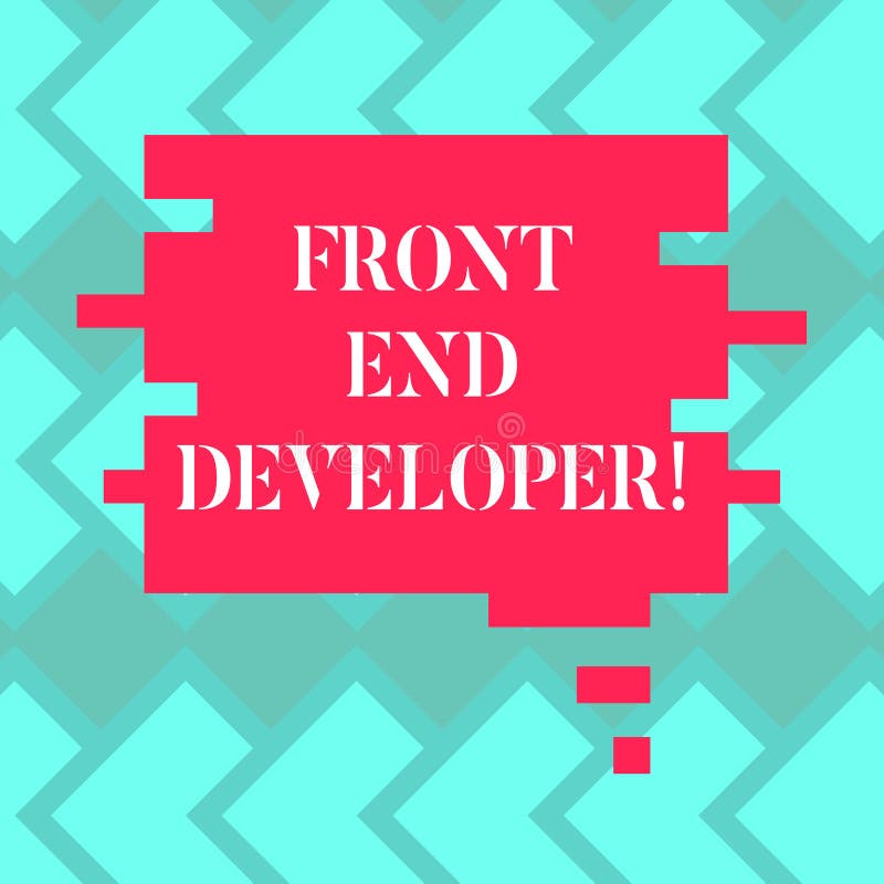 Text Sign Showing Front End Developer. Conceptual Photo Computer ...