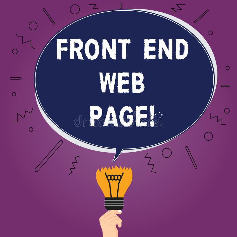 Text Sign Showing Front End Web Page. Conceptual Photo Converting Data into Graphical Interface ...