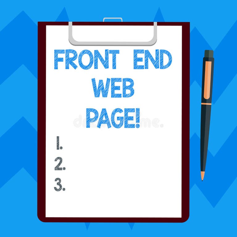 Text Sign Showing Front End Web Page. Conceptual Photo Converting Data into Graphical Interface ...