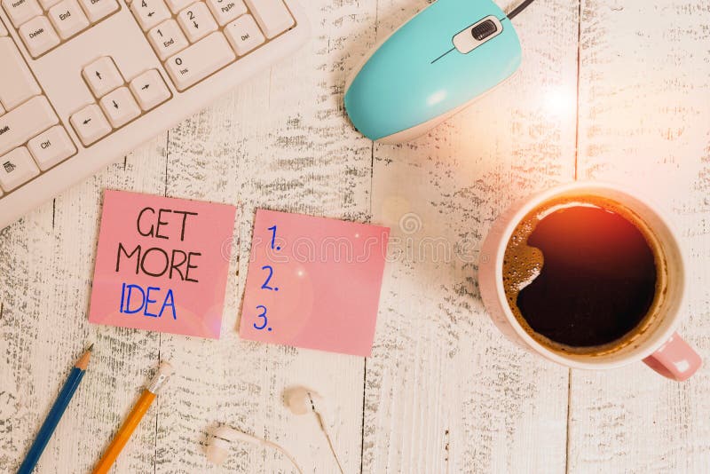 Text Sign Showing Get More Idea. Conceptual Photo Random Input Mind Map ...