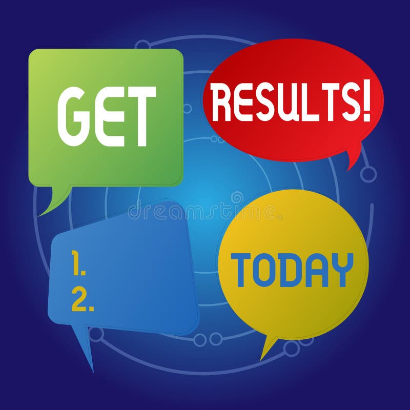 Text Sign Showing Get Results. Conceptual Photo Caused or Produced by ...