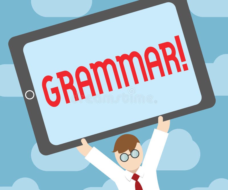 Text Sign Showing Grammar. Conceptual Photo Whole System and Structure ...