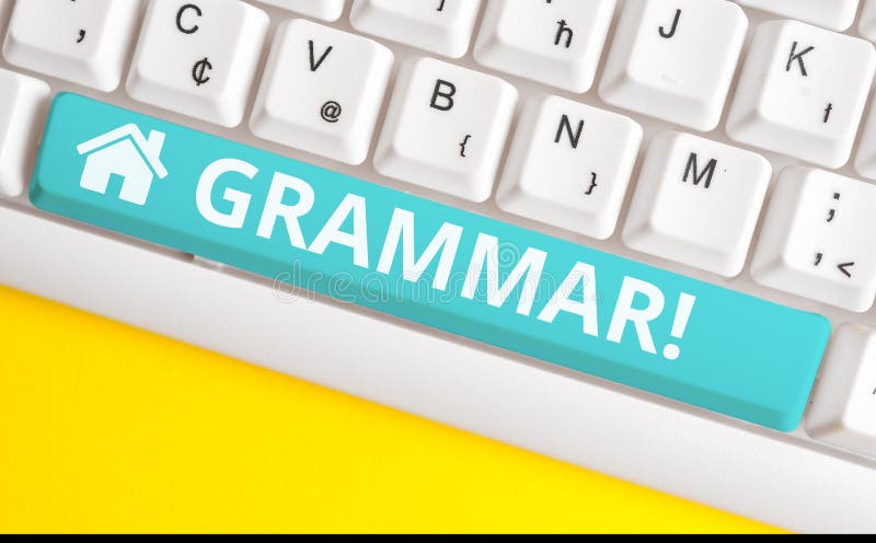 Text Sign Showing Grammar. Conceptual Photo Whole System Structure ...