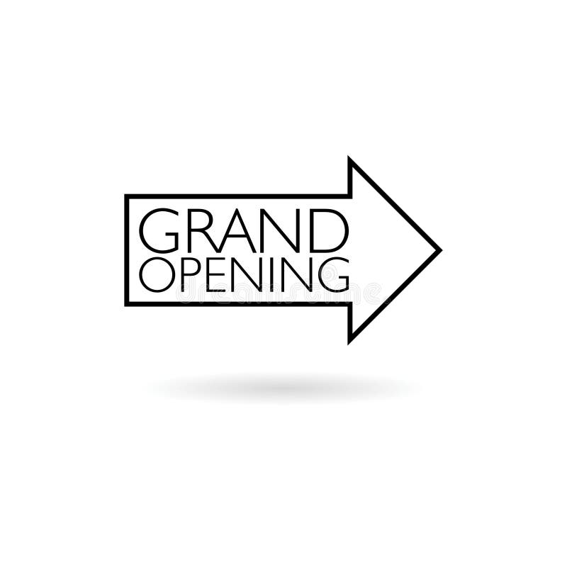 Text Sign Showing Grand Opening, Arrow Sign Stock Vector - Illustration ...