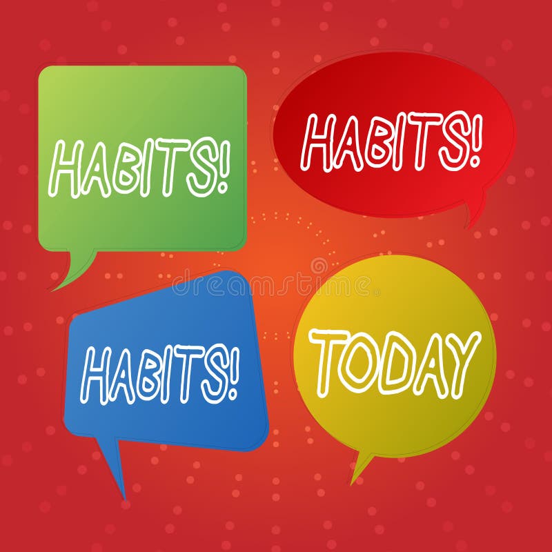Text Sign Showing Habits. Conceptual Photo Regular Tendency or Practice ...