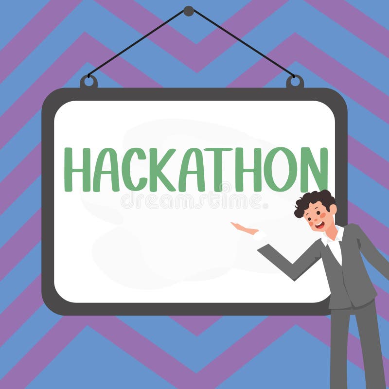 Text Caption Presenting Hackathon. Business Approach Event Where Large ... Text Caption Presenting Hackathon. Business Approach Event Where Large ...