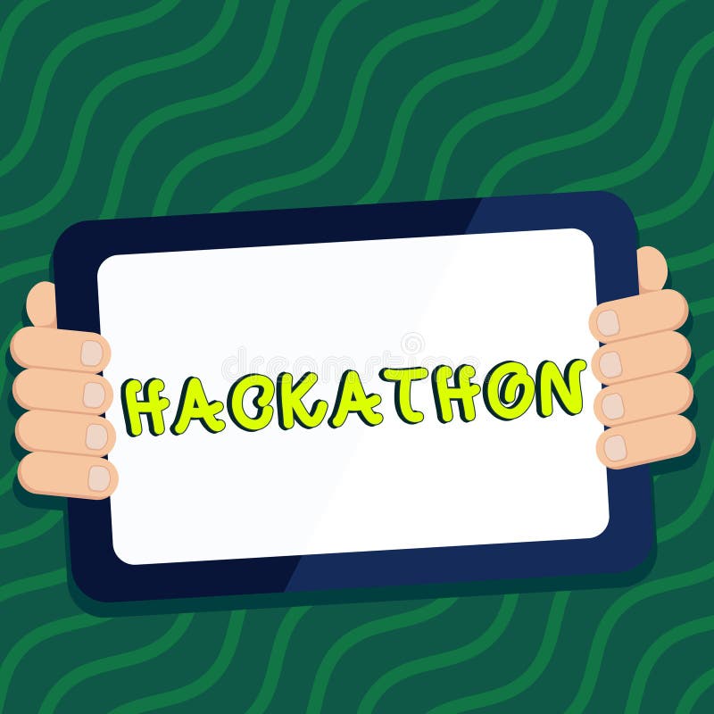 Text Showing Inspiration Hackathon. Word Written on Event Where Large ... Text Showing Inspiration Hackathon. Word Written on Event Where Large ...