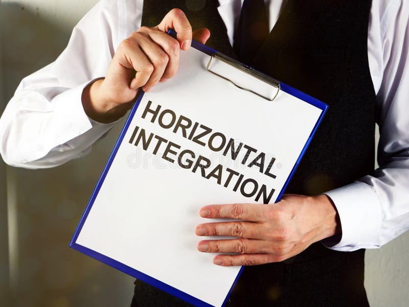 Text Sign Showing Hand Written Words Horizontal Integration Stock Image ...