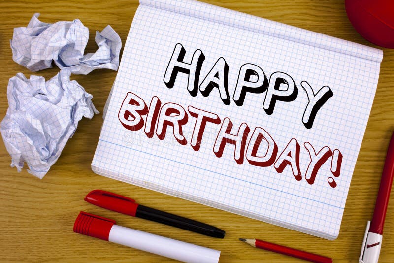 Text Sign Showing Happy Birthday Motivational Call. Conceptual Photo ... Text Sign Showing Happy Birthday Motivational Call. Conceptual Photo ...