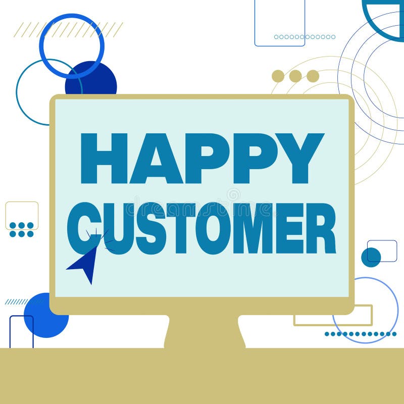 Text Sign Showing Happy Customer. Word Written on Highest Satisfaction ...