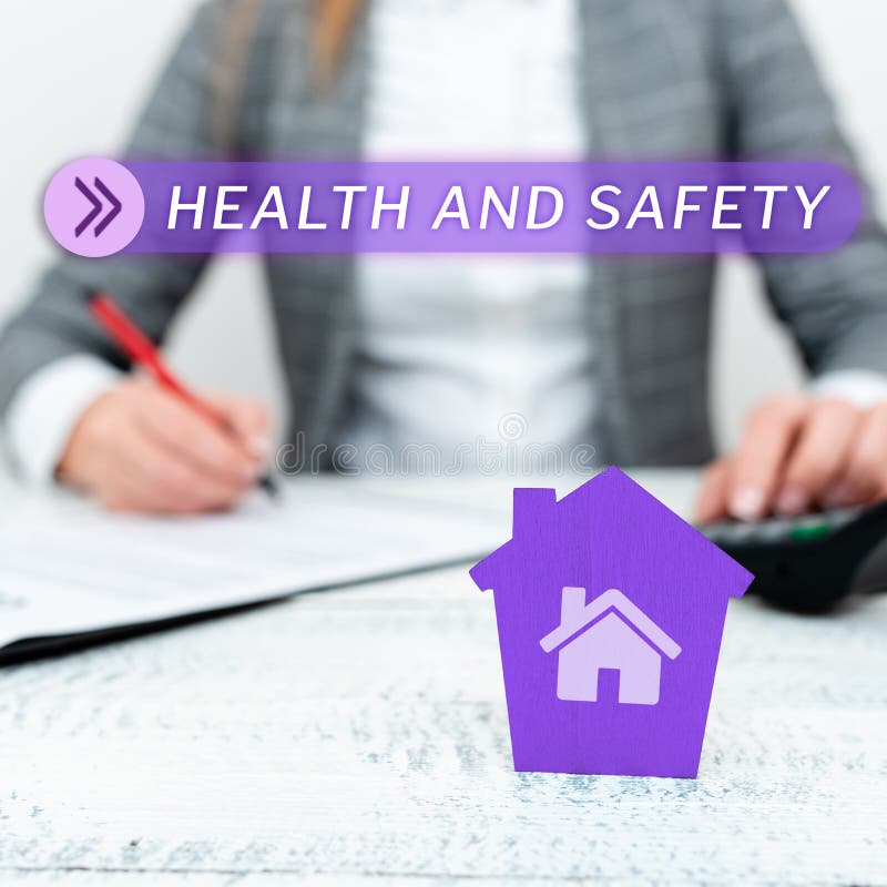 Text Sign Showing Health and Safety. Conceptual Photo Taking the ... Text Sign Showing Health and Safety. Conceptual Photo Taking the ...