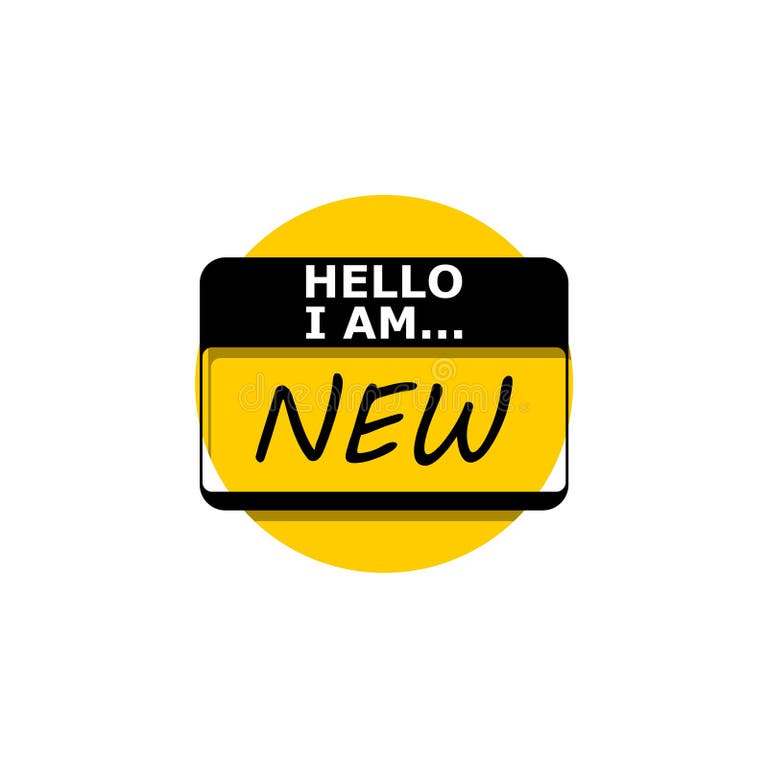Text Sign Showing Hello I am New Stock Vector - Illustration of white ...