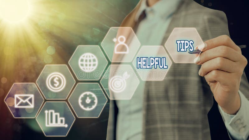 Text Sign Showing Helpful Tips. Conceptual Photo Advices Given To Be ... Text Sign Showing Helpful Tips. Conceptual Photo Advices Given To Be ...