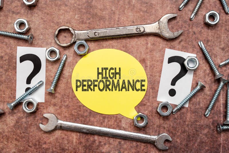 Text Sign Showing High Performance. Business Showcase Organization ...