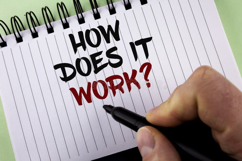 Text Sign Showing How Does it Work Question. Conceptual Photo Asking ...