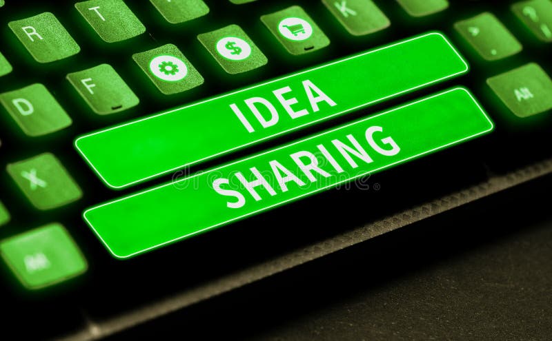 Text Sign Showing Idea Sharing. Concept Meaning Startup Launch ...