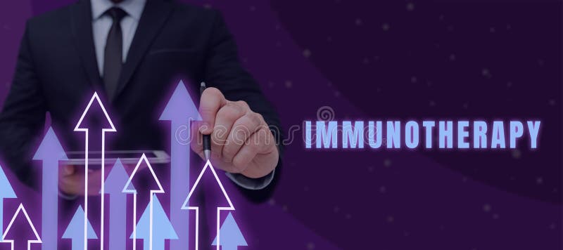 Text Sign Showing Immunotherapy. Business Concept Treatment or ... Text Sign Showing Immunotherapy. Business Concept Treatment or ...