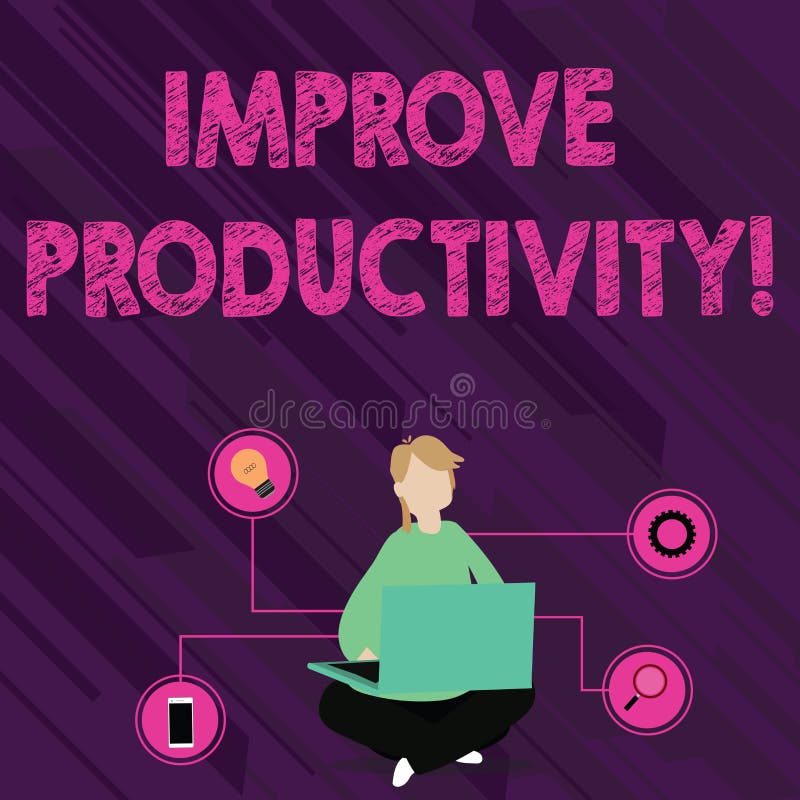 Text Sign Showing Improve Productivity. Conceptual Photo Increase the ... Text Sign Showing Improve Productivity. Conceptual Photo Increase the ...