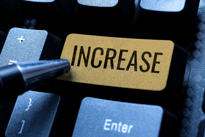 Text Caption Presenting Increase. Business Idea the Act of Getting ...