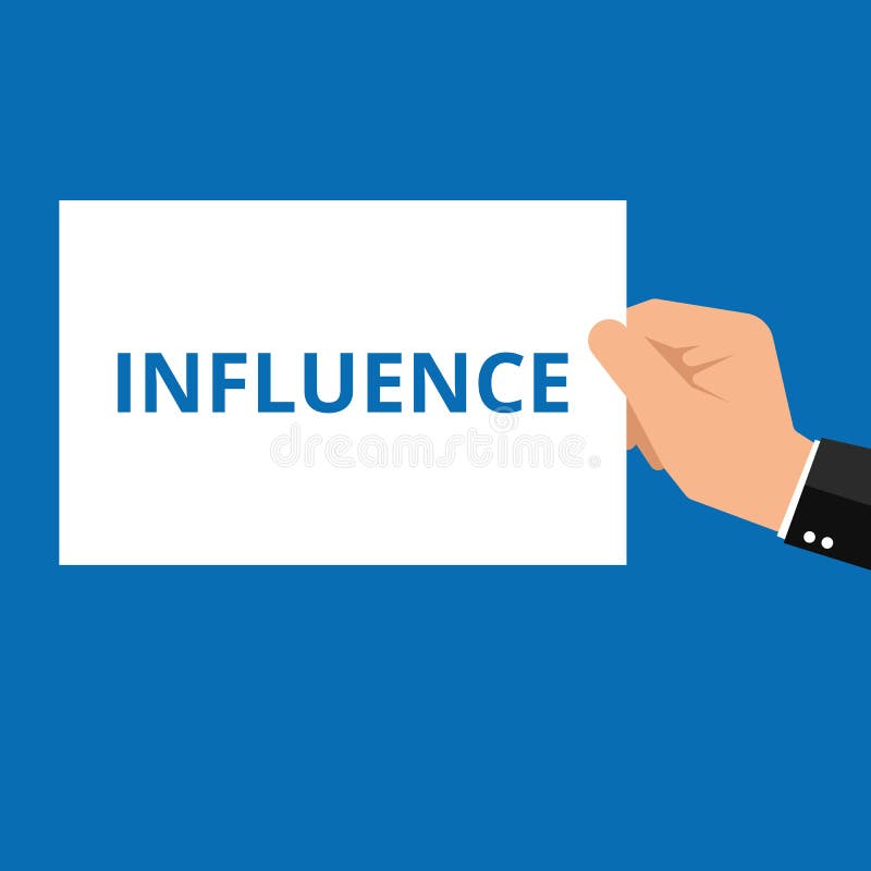 Text Sign Showing Influence Stock Illustration - Illustration of social ...