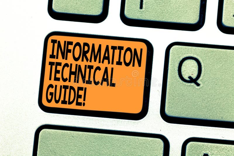 Text Sign Showing Information Technical Guide. Conceptual Photo ...