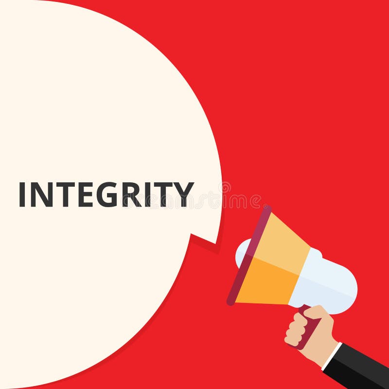 Text Sign Showing Integrity Stock Illustration - Illustration of ...