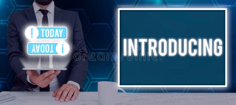 Text Sign Showing Introducing. Conceptual Photo Presenting a Topic or ...