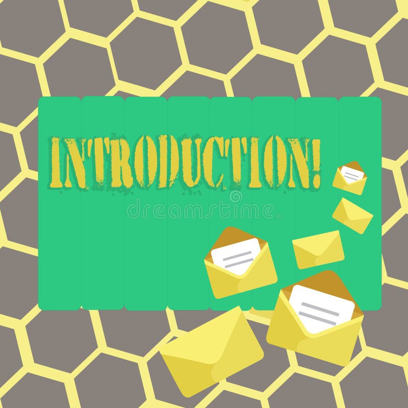 Text Sign Showing Introduction. Conceptual Photo First Part of a ...