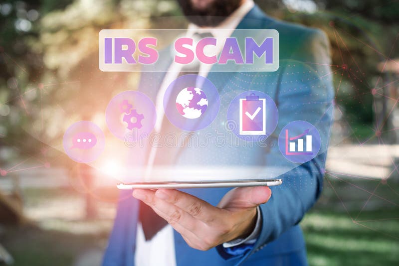 Text Sign Showing Irs Scam. Conceptual Photo Targeted Taxpayers by ... Text Sign Showing Irs Scam. Conceptual Photo Targeted Taxpayers by ...