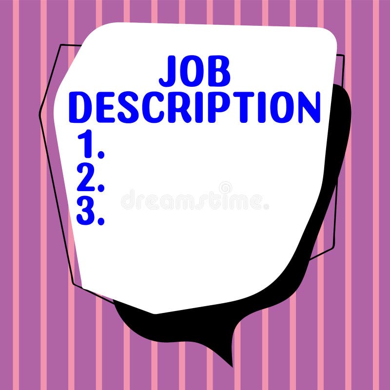 Job Description Word Cloud. Stock Illustration - Illustration of ...
